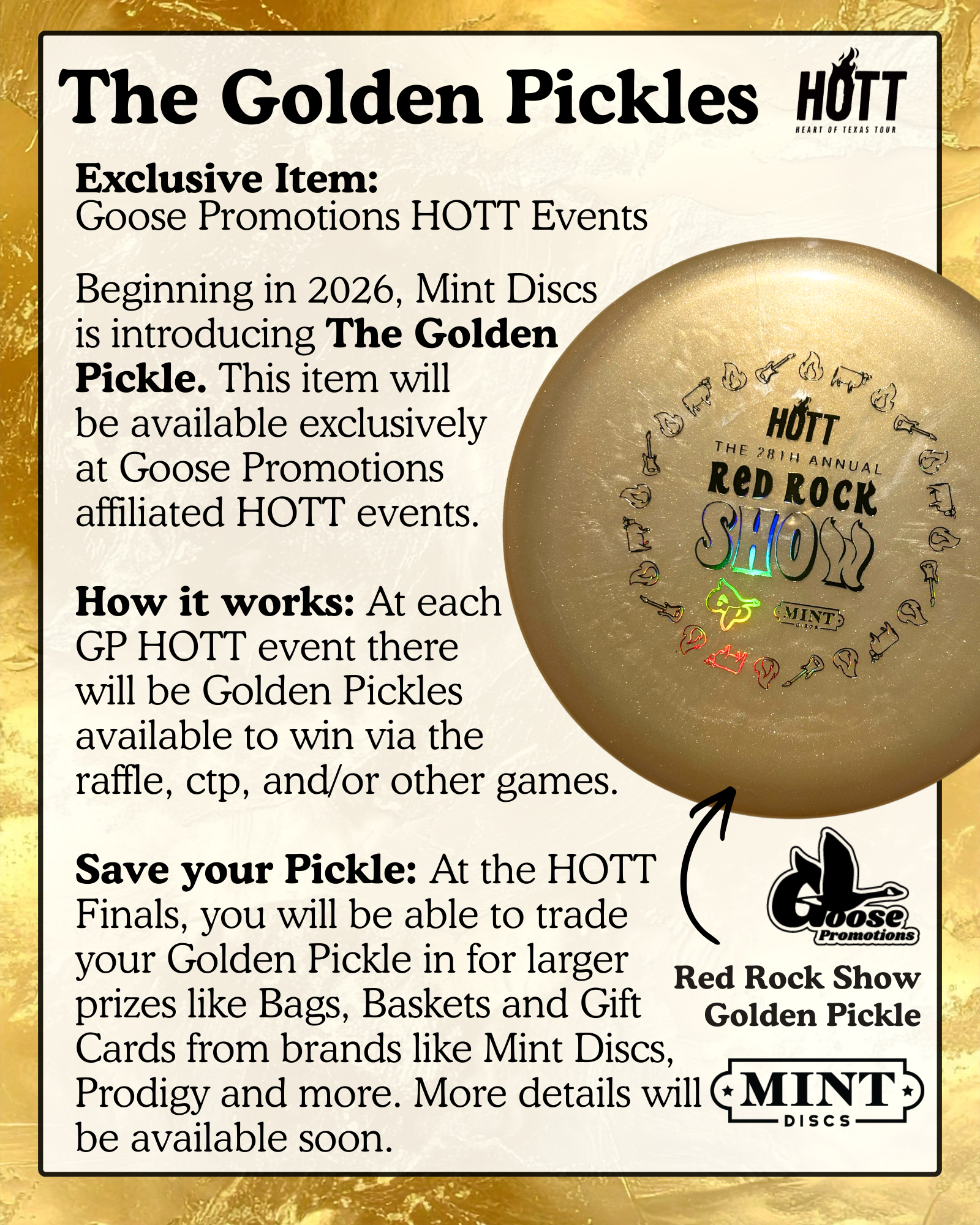 3/14/2026: Red Rock Show – Mint Discs