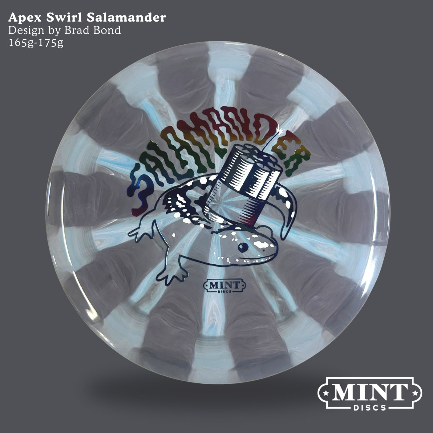 Salamander - Apex Swirl Plastic (AP-SM02-25) by Brad Bond – Mint Discs